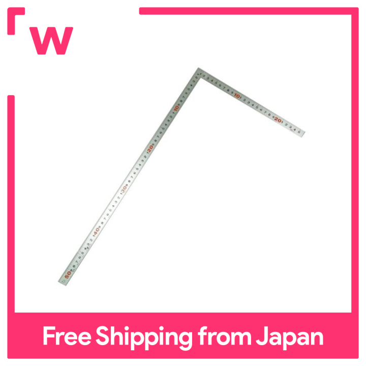 Shinwa measurement (Shinwa Sokutei) Curved scale flat pita 50cm back ...