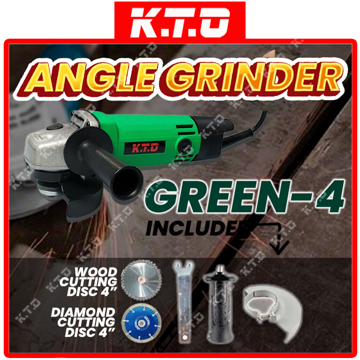 KTO-100 4Inch Angle Grinder Wood PVC Metal Cutter Grinding Machine 220V ...