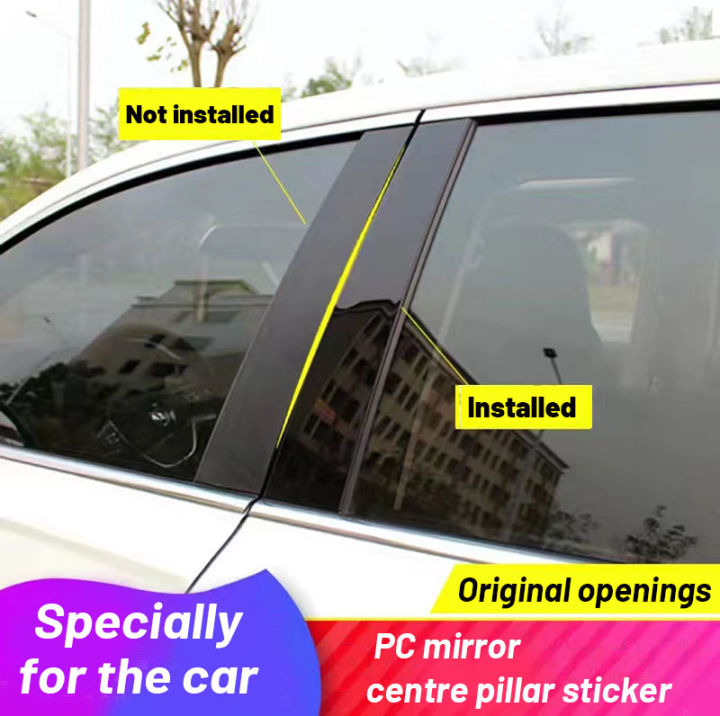 High quality Product details of 6 Pcs Glossy Black Car Door Window ...