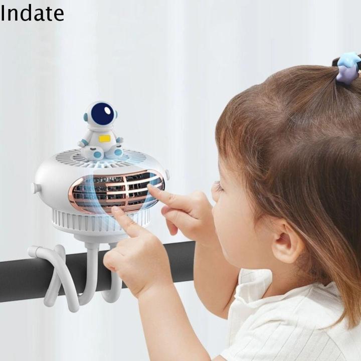 INDATE เครื่องนวดไฟฟ้า พัดลมรถเข็นเด็กทารก ปลอดภัยและปลอดภัย เงียบไร้ ...