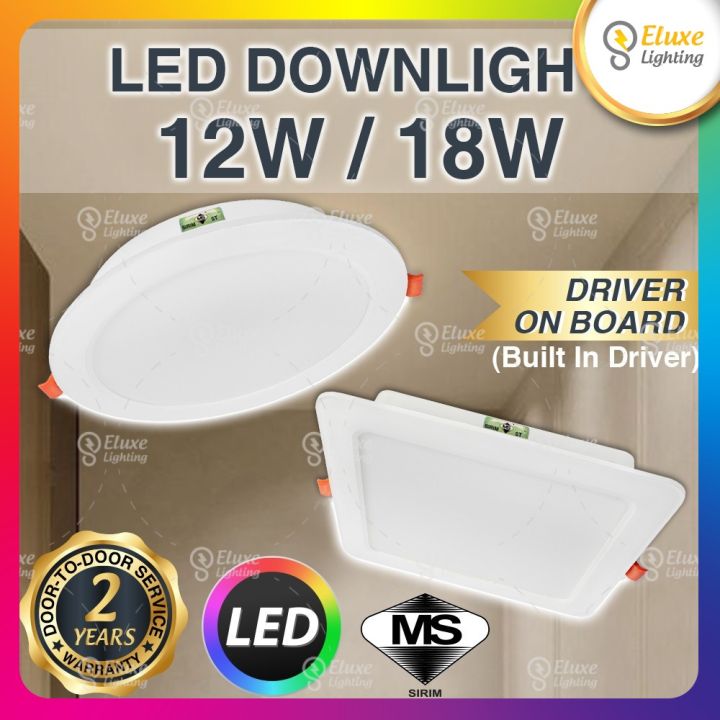 [SIRIM]DRIVER ON BOARD LED DOWNLIGHT 12W/18W 4"/6" 2 YEARS WARRANTY ...