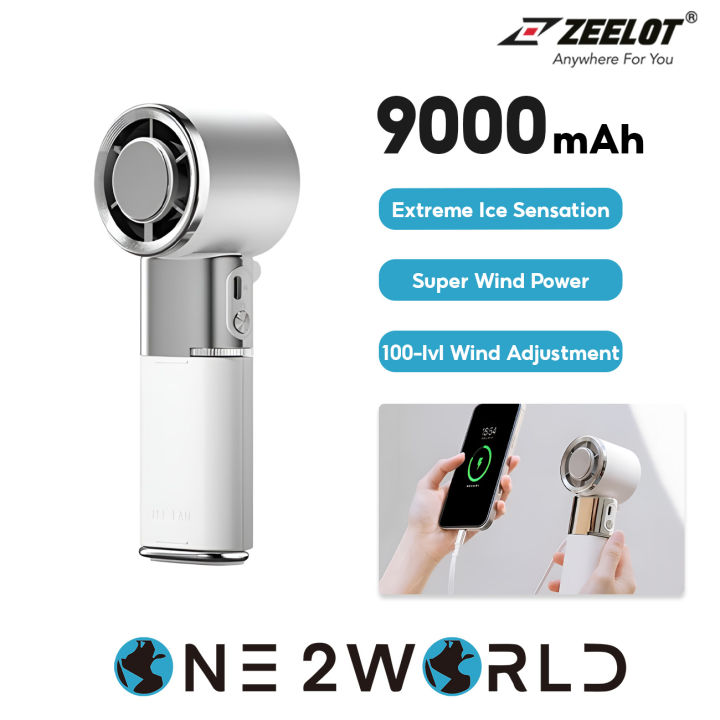 ZEELOT MF119 Handheld Fan 9000mAh | Air Conditioner Cooling | 9m/s Wind ...