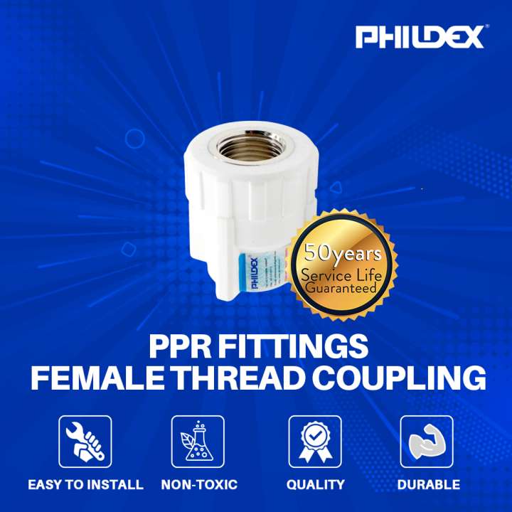 PHILDEX PPR Fittings - Female Thread Coupling | Lazada PH