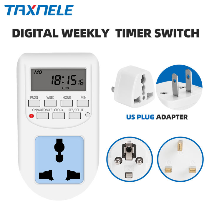 AL-06 Digital Timer Switch Universal UK EU US Socket Weekly ...