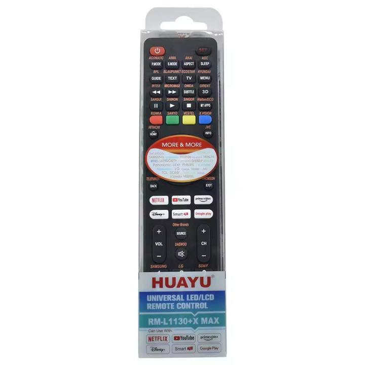 New HUAYU RM-L1130+X MAX Universal For Pansonic HYUNDAI TCL TV Remote | Lazada.co.th