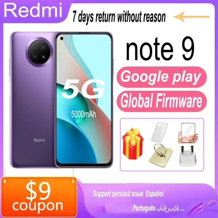 Xiaomi redmi note 9 5G 90% New Global version smartphone MediaTek ...