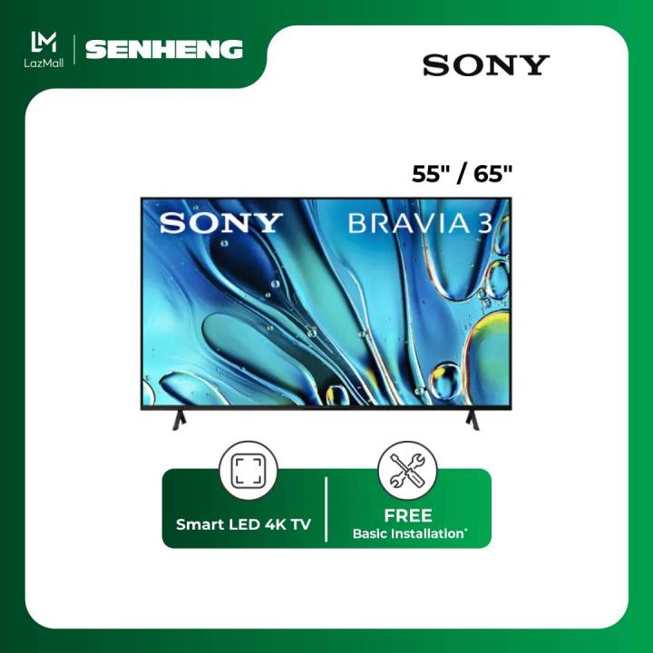 Sony BRAVIA 3 55 / 65 / 75 / 85 inch Smart TV 4K HDR Processor X1™ 4K ...