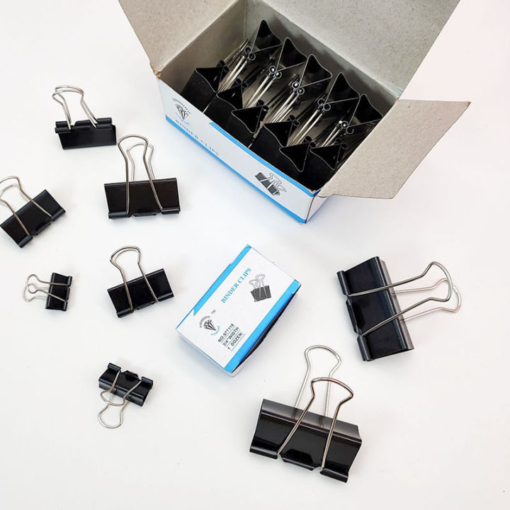 Metal Binder Clip Paper Clamp Office School Binding Supplies Student ...