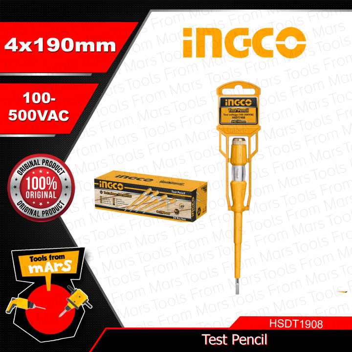 INGCO Original Test Pencil AC Voltage Tester Test Light HSDT1908 Use to ...
