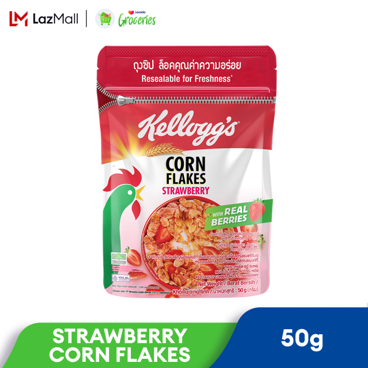 KELLOGG'S STRAWBERRY CORN FLAKES CEREAL 50G | Lazada