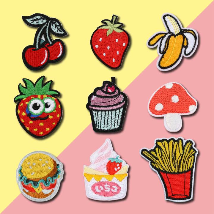 Food Theme Embroidery clothes patch stickers Iron patches clothes patch ...
