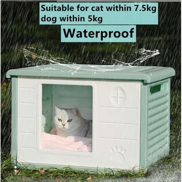 Waterproof Outdoor&indoor Cat Bed Condo Plastic Pet Dog Kennel House ...