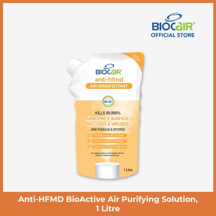 BioCair Anti-HFMD BioActive Air Purifying Solution, 1 Litre | Lazada ...