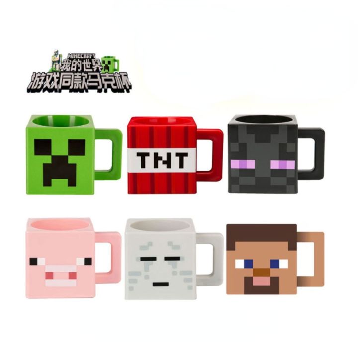 Minecraft Lawn Cup Funny PVC Enderman Creeper TNT Water Drinking Cups ...