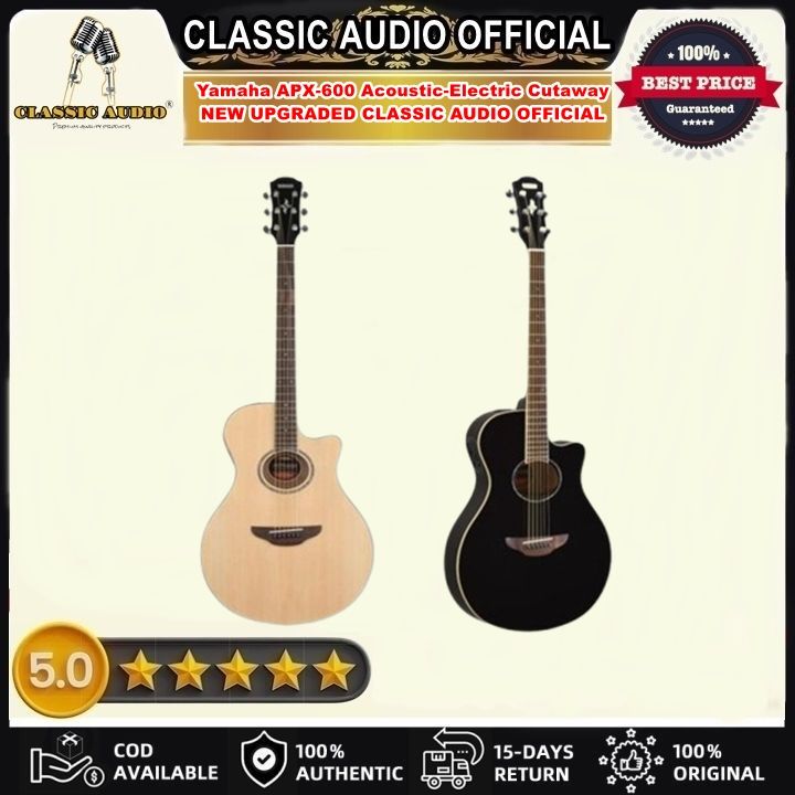 Yamaha APX-600 Acoustic-Electric Cutaway NEW UPGRADED CLASSIC AUDIO ...