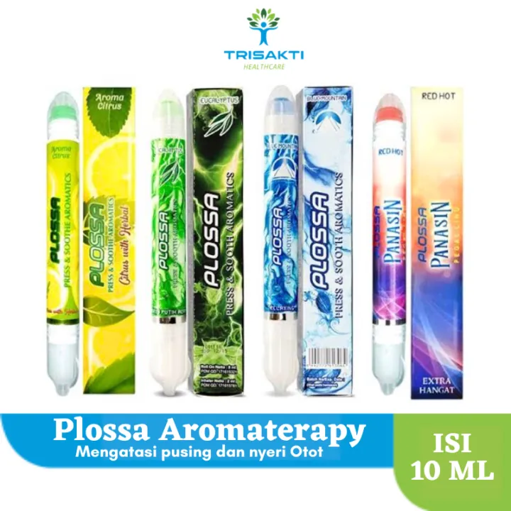 Plossa Minyak Angin Aromaterapi Inhaler Dan roll on 4 In 1 isi 10 ML ...