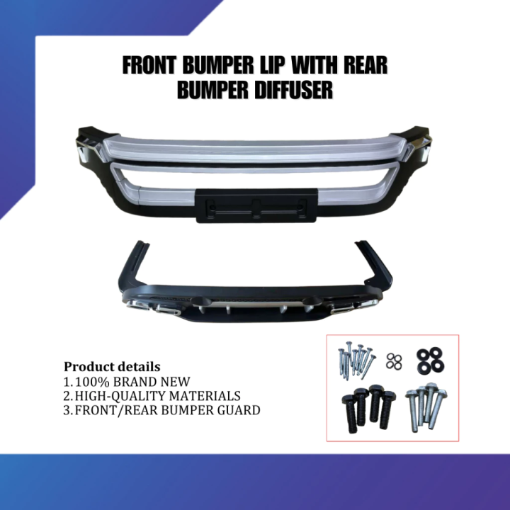 TOYOTA ZENIX 2023 to 2025 FRONT and REAR BUMPER undergarnish / body kit ...