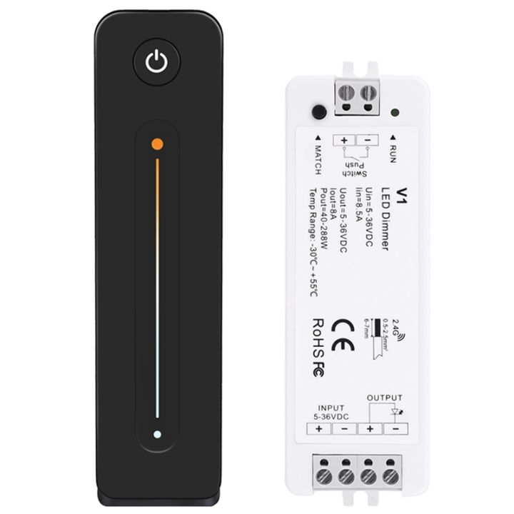 LED Dimmer 12V 5V 24V 36V 8A PWM Wireless RF Switch with 2.4G ...