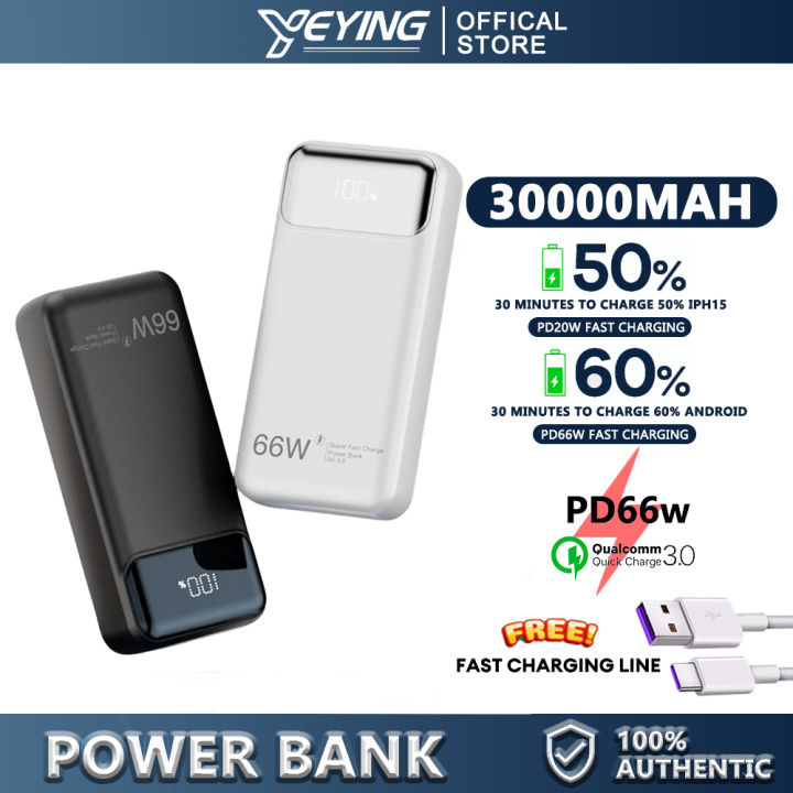 YEYING Power bank heavy duty original PD 66w 10000mAh 25000mAh 30000mAh ...