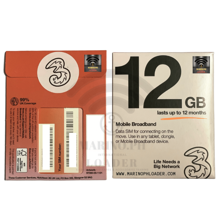 Three UK Sim card 12gb/1yr - 3UK Sim (Best for SEAMAN) 70+ Countries ...