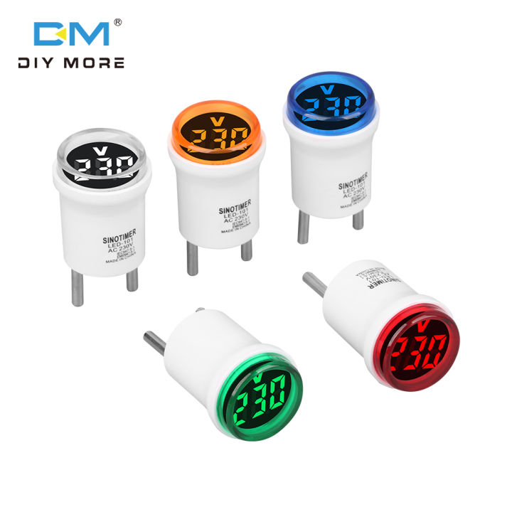 diymore AC 230V Round Euro Plug Type Household Digital AC Voltmeter ...