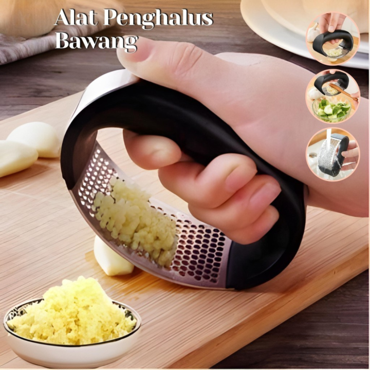 Alat Penghancur / Penggerus / Penghalus Bawang Putih Stainless | Lazada ...