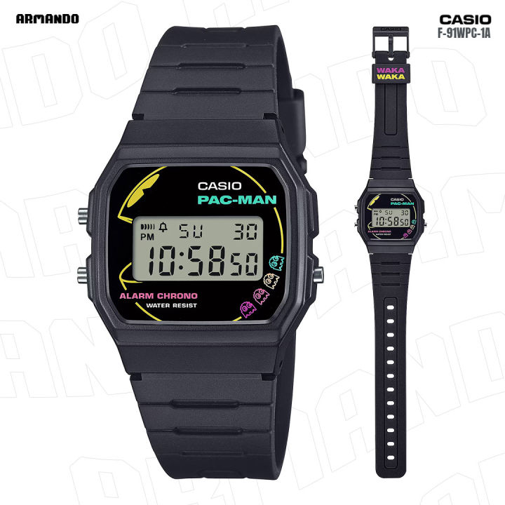 Casio F-91WPC-1A x PAC-MAN Limited Collaboration models ( ของแท้ สินค้า ...