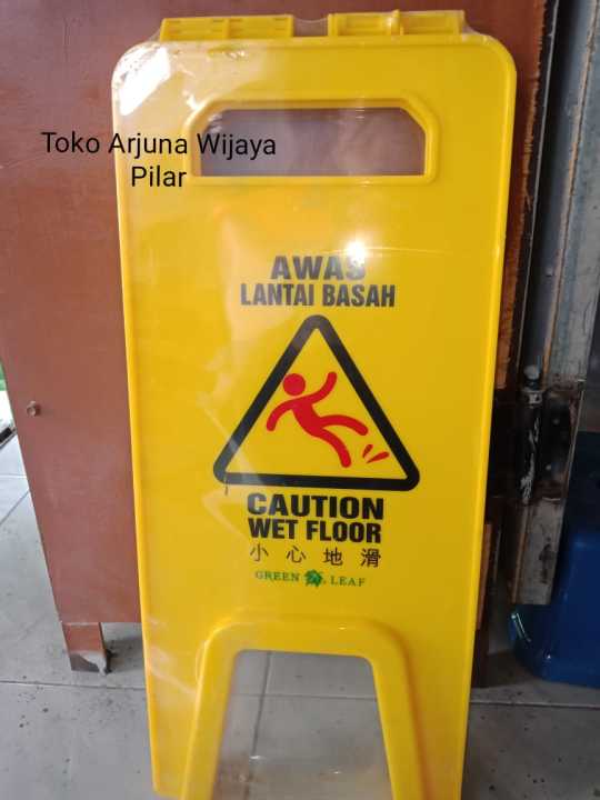 Papan PERINGATAN AWAS LANTAI BASAH/ tanda peringatan / 1888 GREENLEAF ...
