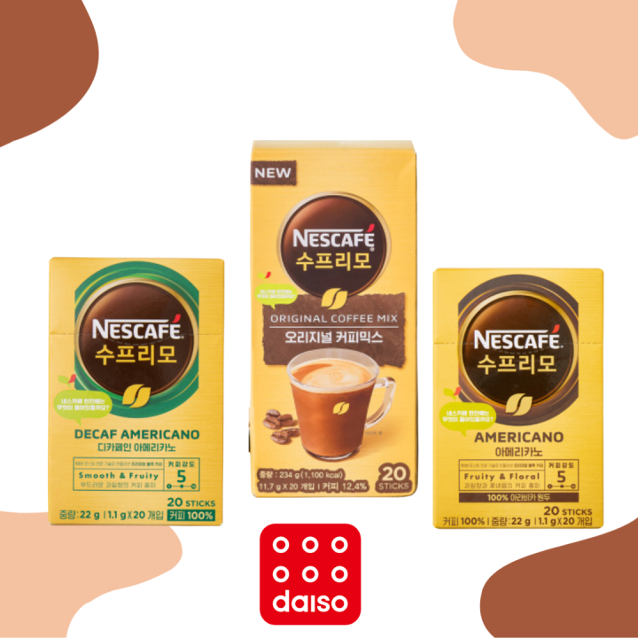 COFFEE - Nescafe Supremo Original Decaffeinated Americano Coffee Mix ...