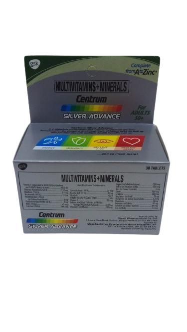 CENTRUM SILVER ADVANCE FOR AGE 50+ (30 TABLETS IN 1 BOX) | Lazada PH