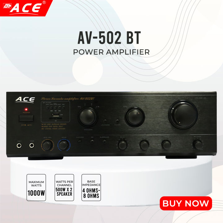 ACE AV-502BT POWER AMPLIFIER | Lazada PH