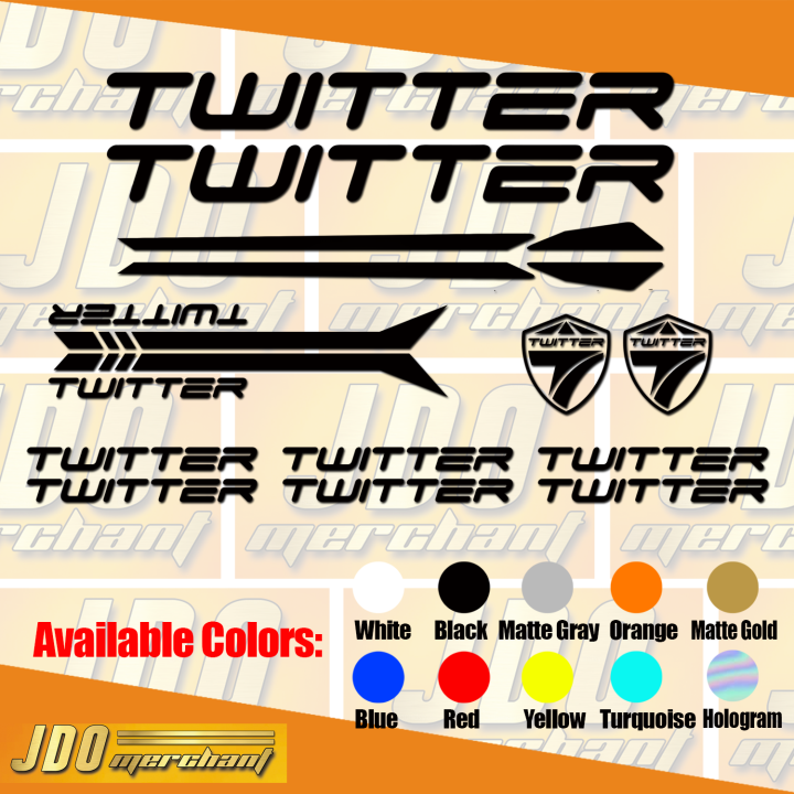 TWITTER BIKE STICKER VINYL DECALS | Lazada PH