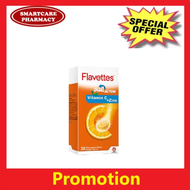 Flavettes Dual Action Vitamin C + Zinc 30s | Lazada