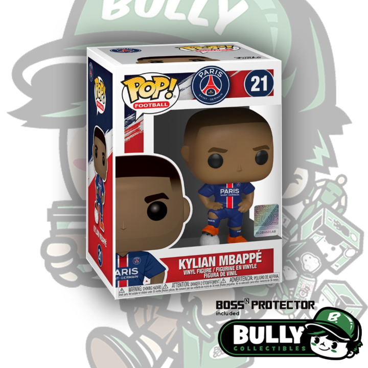 Funko POP! Football: Paris Saint Germain - Kylian Mbappe 21 With Boss ...