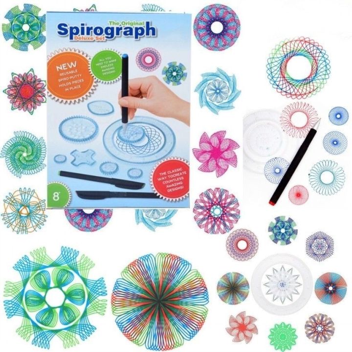 Spirograph Design Set Tin Draw Drawing Kids Art Craft Create Toy ...