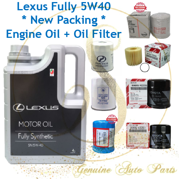 100% ORIGINAL 2021 NEW Lexus 5W40 Fully Synthetic Engine Oil 4L FREE ...