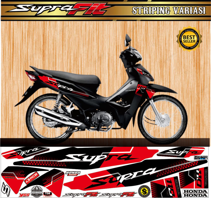 Stiker SUPRA striping SUPRA FIT NEW motor HONDA motor sticker STRIPING ...