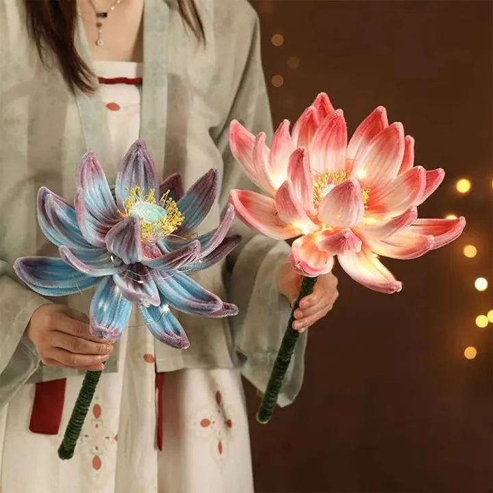 MKEB Gói vật liệu DIY Đèn lồng hoa sen xoắn Phát sáng Thủ công Đèn lồng lễ hội mùa thu Hài hước ...