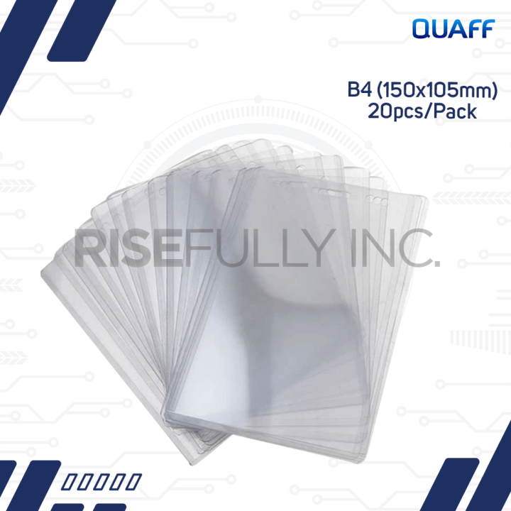 Risefully B4 Vertical Transparent Plastic ID Case / ID Holder / ID ...