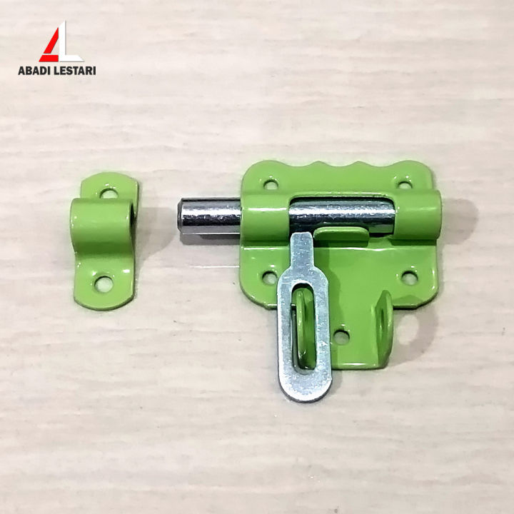 GRENDEL PINTU WARNA HIJAU 2 INCH / GRENDEL GUDANG HIJAU MODEL KUNCI ...