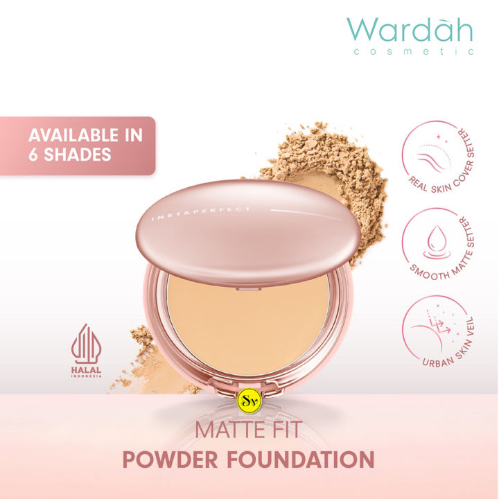 Wardah Instaperfect Matte Fit Powder Foundation Two Way Cake TWC - Full ...