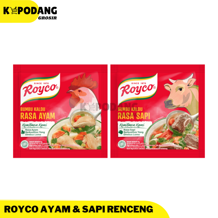 ROYCO Bumbu Penyedap 8gr Kaldu AYAM SAPI Sachet Renceng | Lazada Indonesia