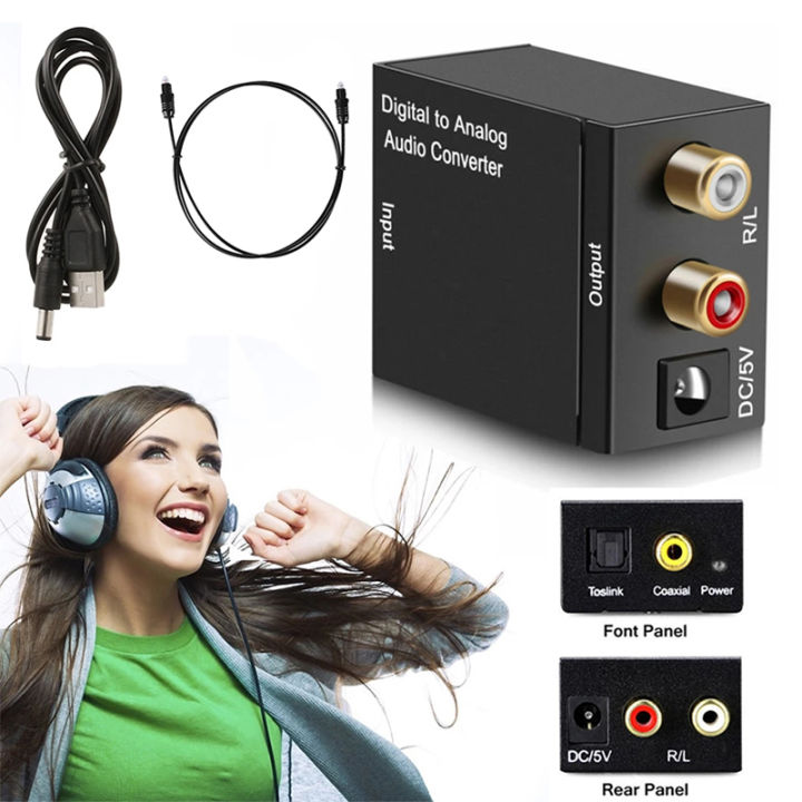 ตัวแปลงสัญญาณ Coaxial Optical To AV ดิจิตอลเป็นอนาล็อก Digital To ...