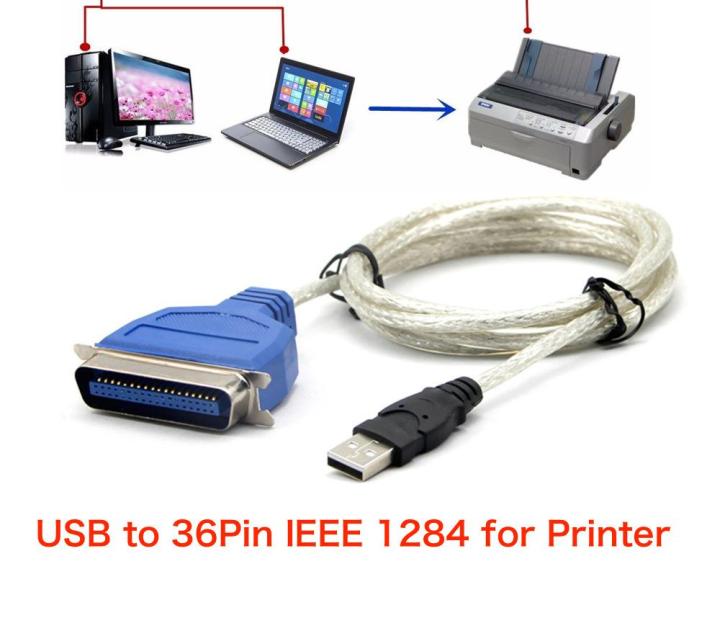 USB To Printer CN36 36Pin Parallel Port Connecting Cable Adapter IEEE ...