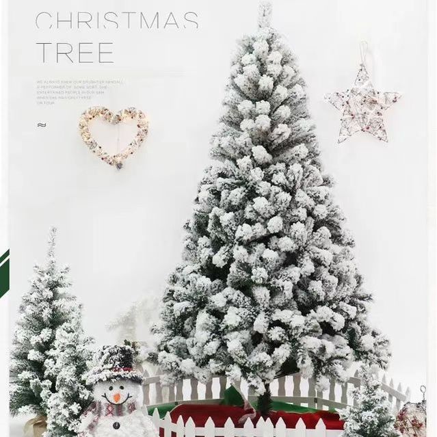 5/6/7/8/9/10Feet Snow Christmas Tree with Artificial Realistic Snow ...