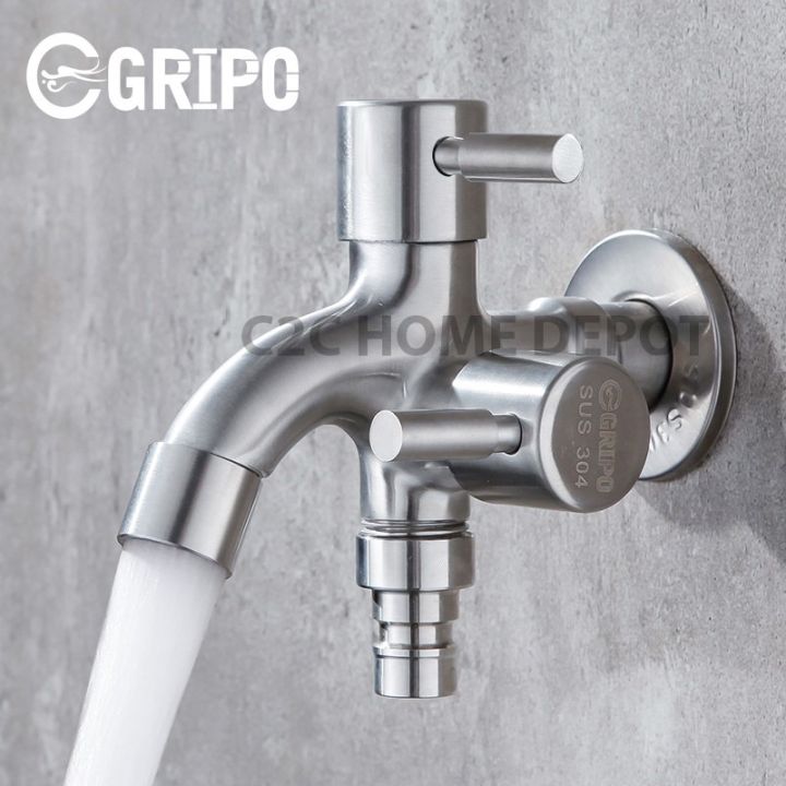 GRIPO sus304 stainless 2 way two way faucet | Lazada PH