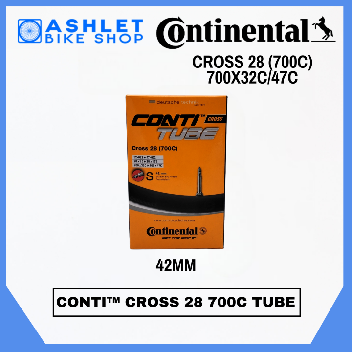 CONTINENTAL INNER TUBE Cross 28 700x32C/47C - ASHLET BIKE SHOP | Lazada PH
