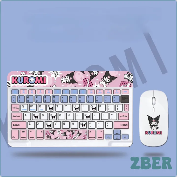 [ZBER] Sanrio Kawaii Hello Kitty Cinnamoroll Kuromi Keyboard Cartoon ...