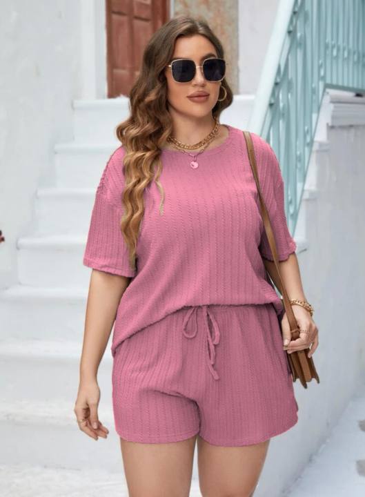 LYNETH Plus size Basic Terno shsort fit up to XL | Lazada