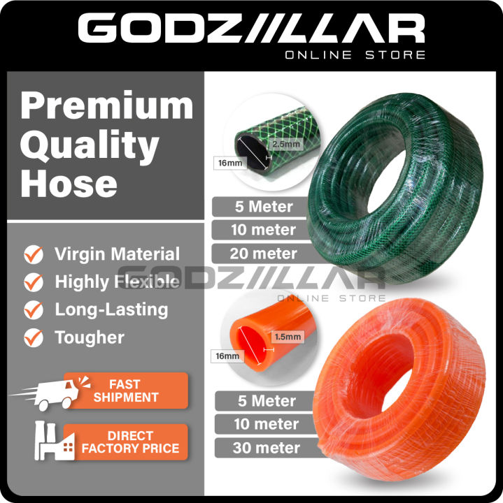 PVC Braided Rubber Garden Hose | Paip/Hos Getah Oren Getah Paip Water ...
